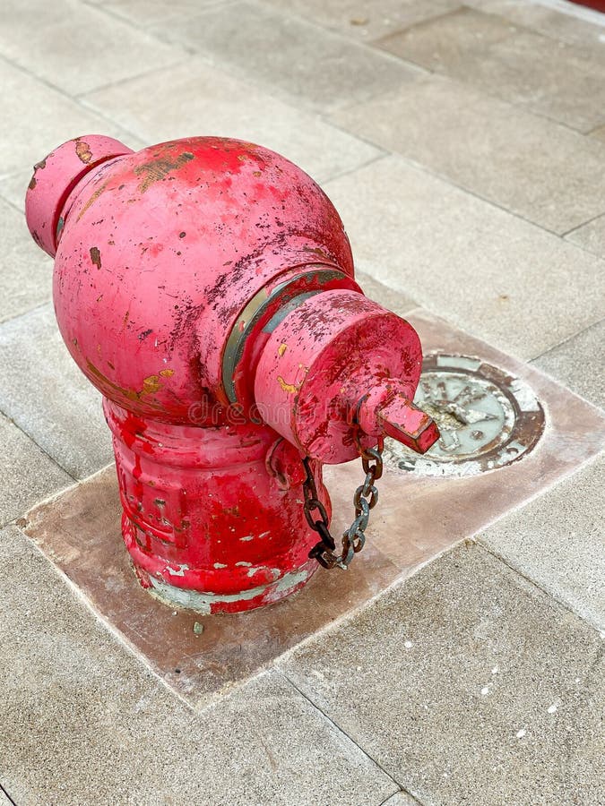 Old Public Fire Hydrant on the Footpath Stock Photo - Image of fighting ...