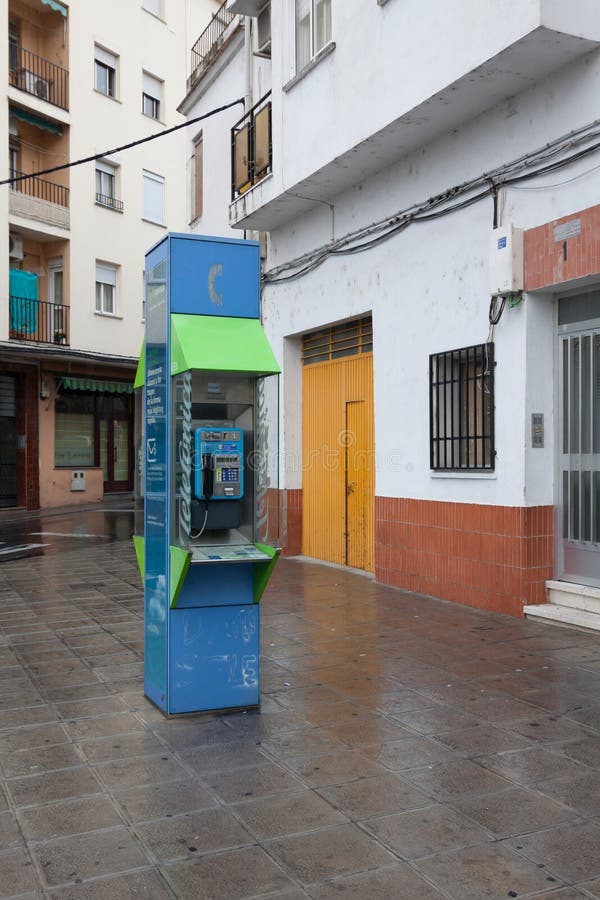 A Old Public Telephone Booth in Spain Editorial Photography - Image of ...