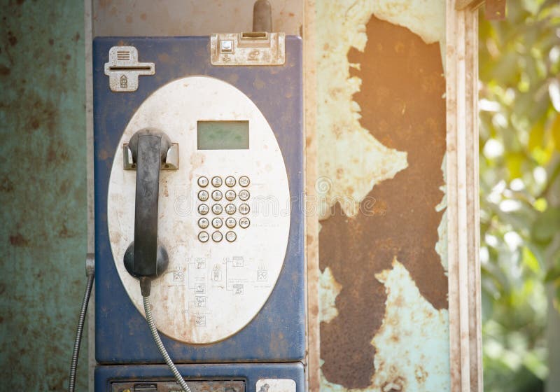 Old public telephone stock photo. Image of rustic, ancient - 154517190