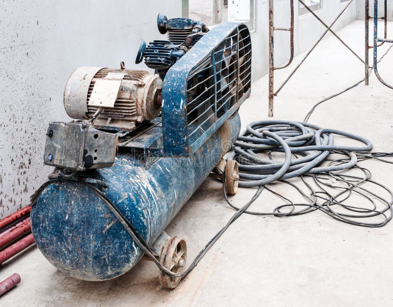 Old pump compressor stock photo. Image of blue, construction - 29752508