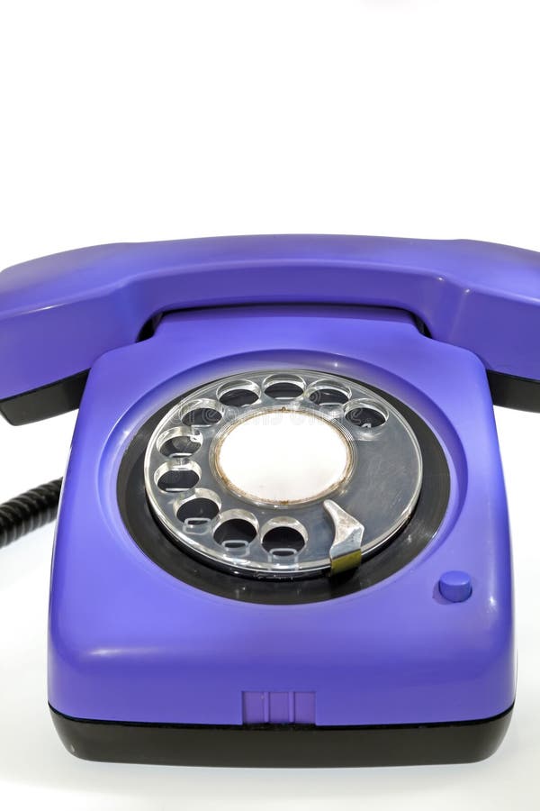 Old purple telephone stock photo. Image of history, nostalgia - 5252358