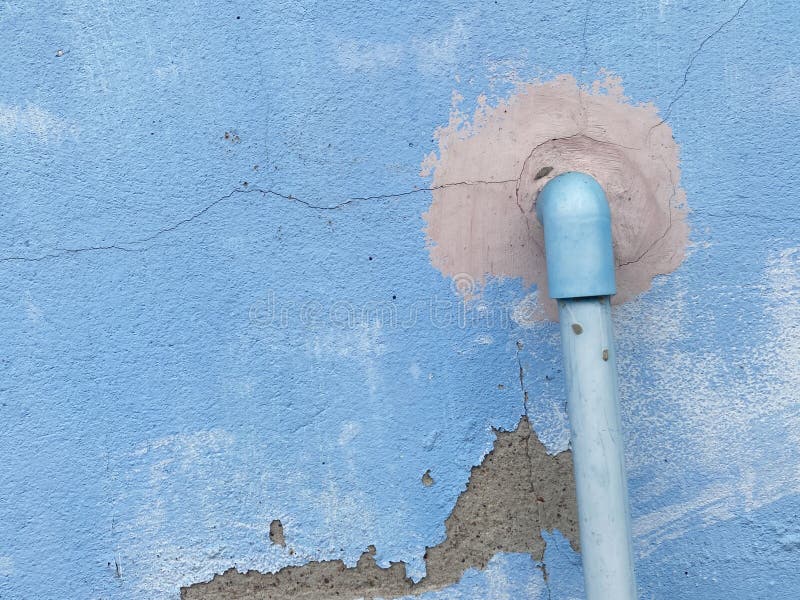 Old pvc pipe in the wall stock image. Image of dirty - 297875805