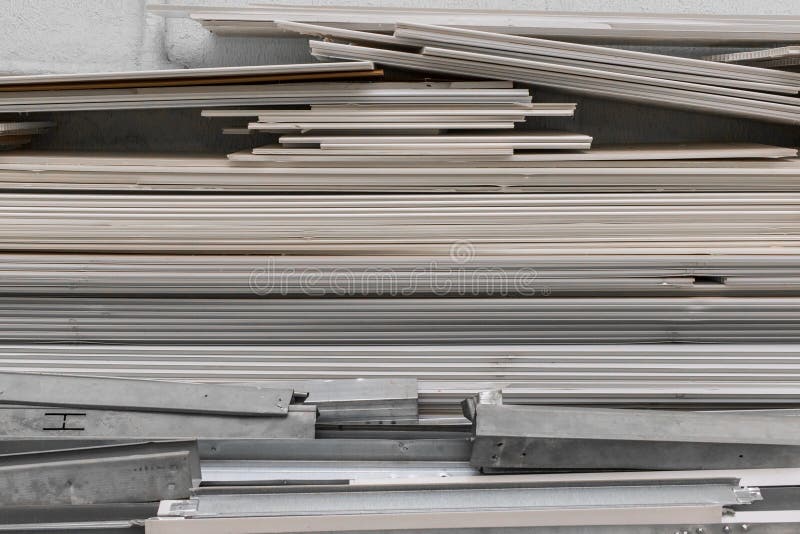 Old PVC Plastic Panels in a Pile of Building Used Recycling ...