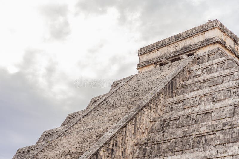 Old Pyramid and Temple of the Castle of the Mayan Architecture Known As ...
