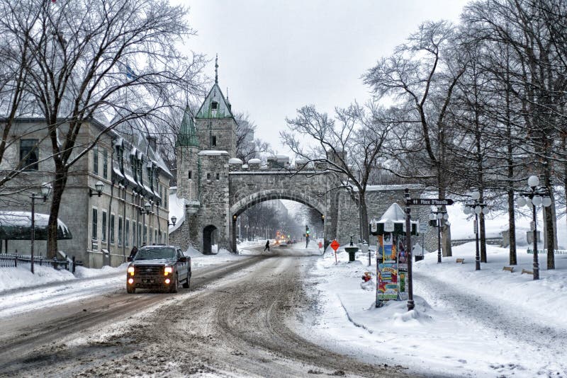 Old Quebec editorial photo. Image of gate, winter, lower - 39173266