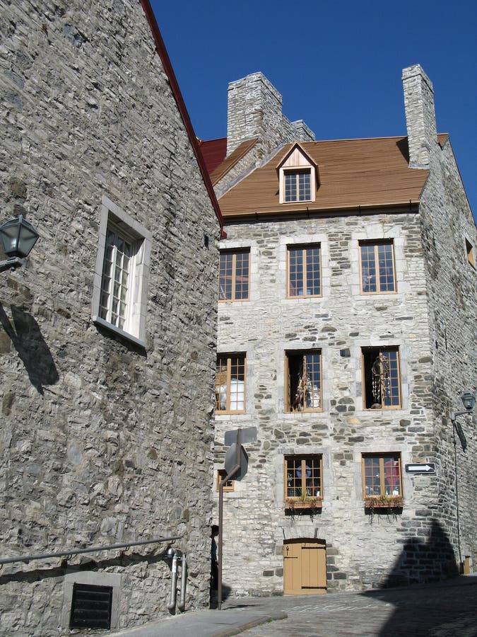 Old quebec street stock photo. Image of town, rustic, quebec - 4942518