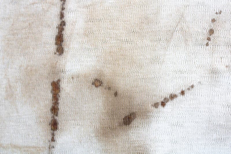 An Old Stained with Rust Cloth Stock Photo - Image of stained, rough ...