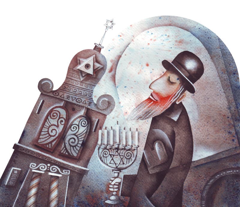 The old rabbi stock illustration. Illustration of orthodox - 5187047