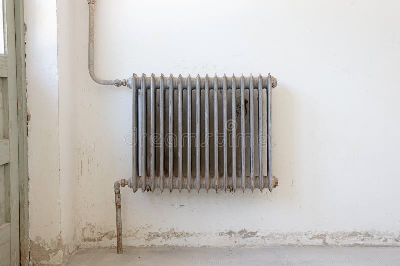 Old Radiator in an Empty Historic Home Stock Photo - Image of heating ...