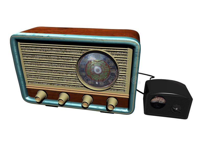 Vector Illustration of an Old Radio Receiver Stock Vector ...
