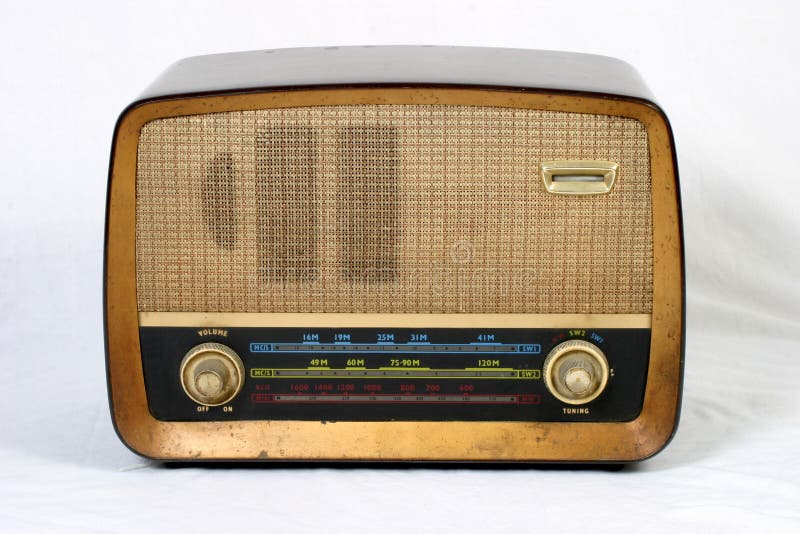 Broken old retro radio stock image. Image of antique, broadcast - 4353677
