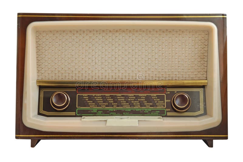 Old radio stock image. Image of brown, antique, music - 5261617