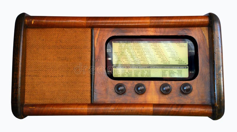 Old radio stock photo. Image of isolated, broadcast, antique - 12212752