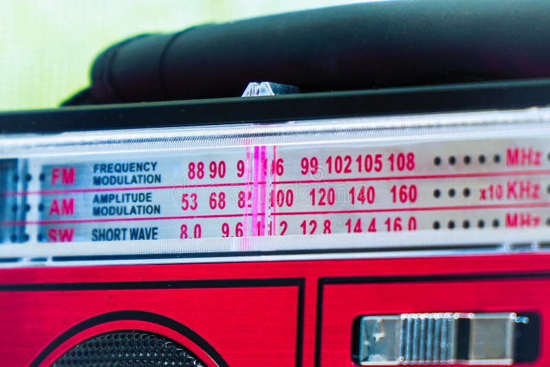 Old Radio with Analog Tuning Scale Stock Photo - Image of broadcast ...