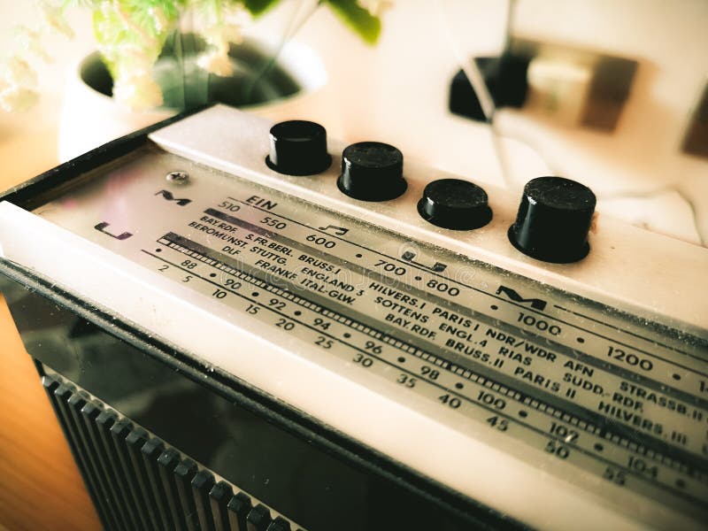 Old Radio Bands on Antique Retro Radio Waves Stock Photo - Image of ...