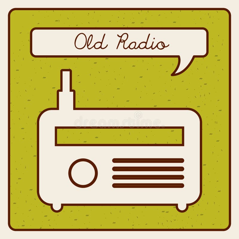 Old radio stock vector. Illustration of electronic, school - 59054056