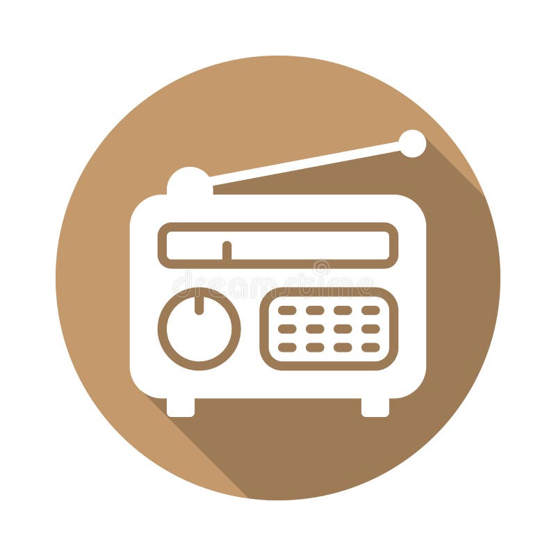 Old radio flat icon stock vector. Illustration of tuner - 98089855