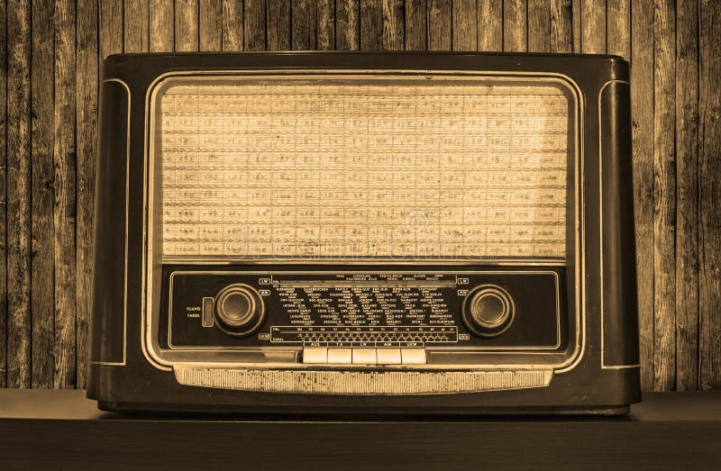 Front View of an Old German Radio Stock Photo - Image of retro ...