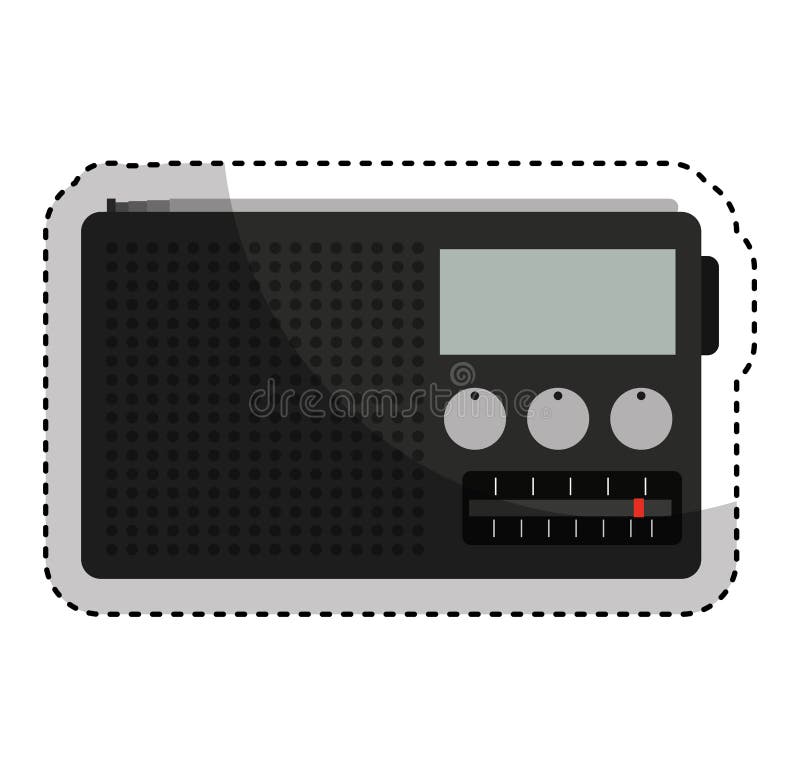 Old Radio Handle Isolated Icon Stock Illustration - Illustration of ...