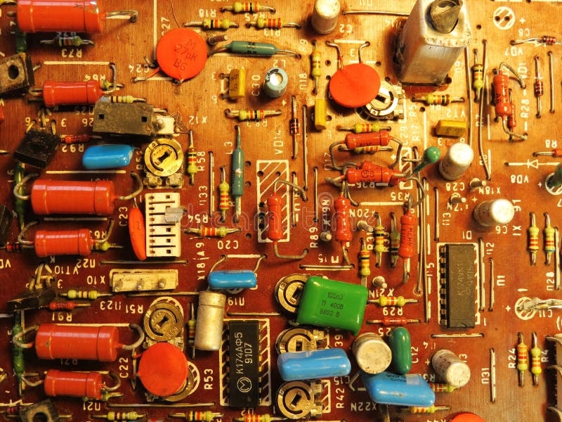 Old radio microchip stock image. Image of abstract, retro - 39166241