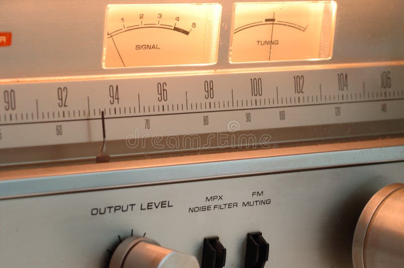 Old radio panel stock image. Image of lamp, gauge, listening - 6667027