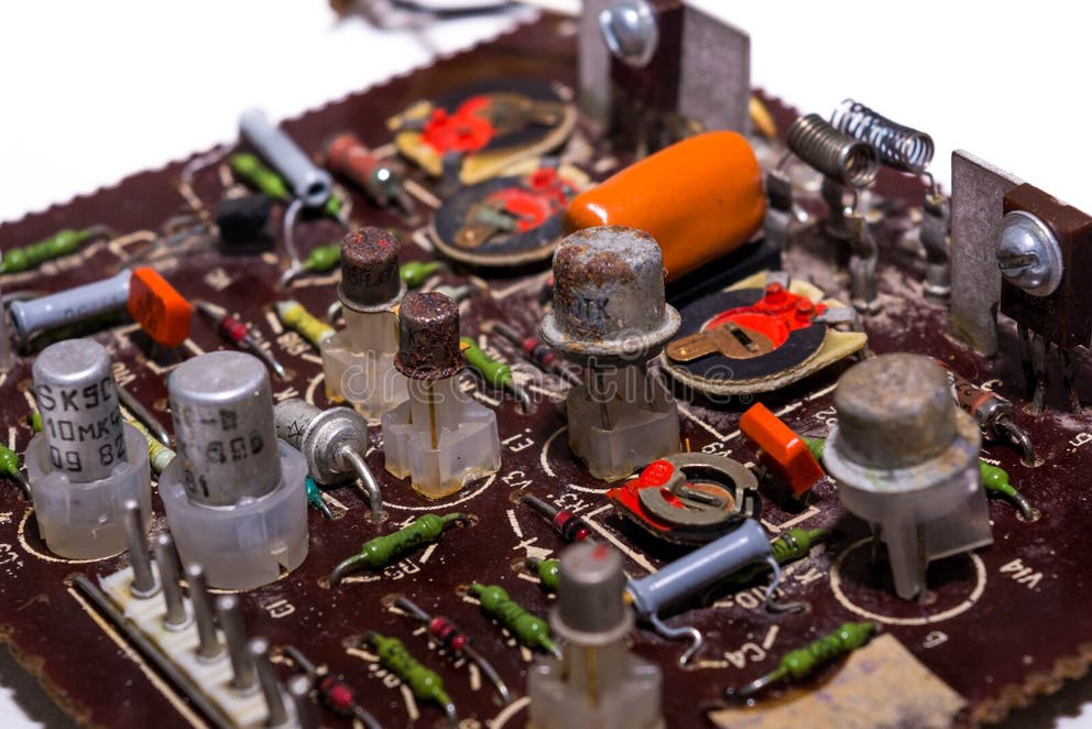 Old radio parts stock image. Image of television, equipment - 388698663