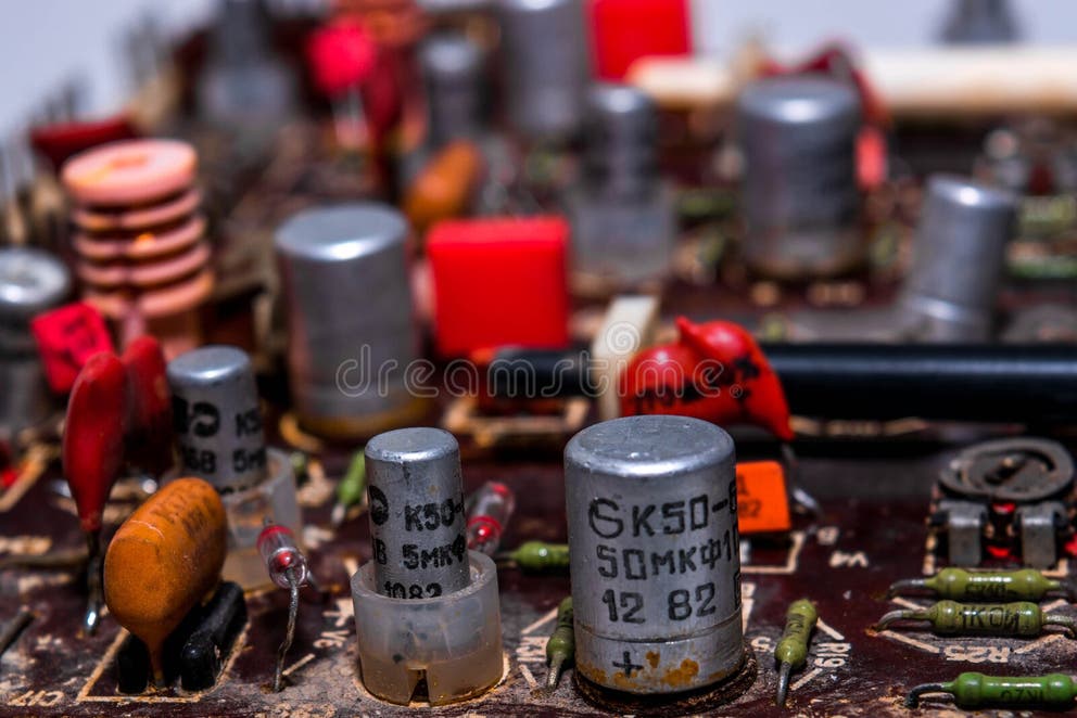 Old radio parts stock image. Image of power, antique - 388699663