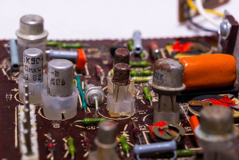 Old radio parts stock image. Image of triode, science - 388365459