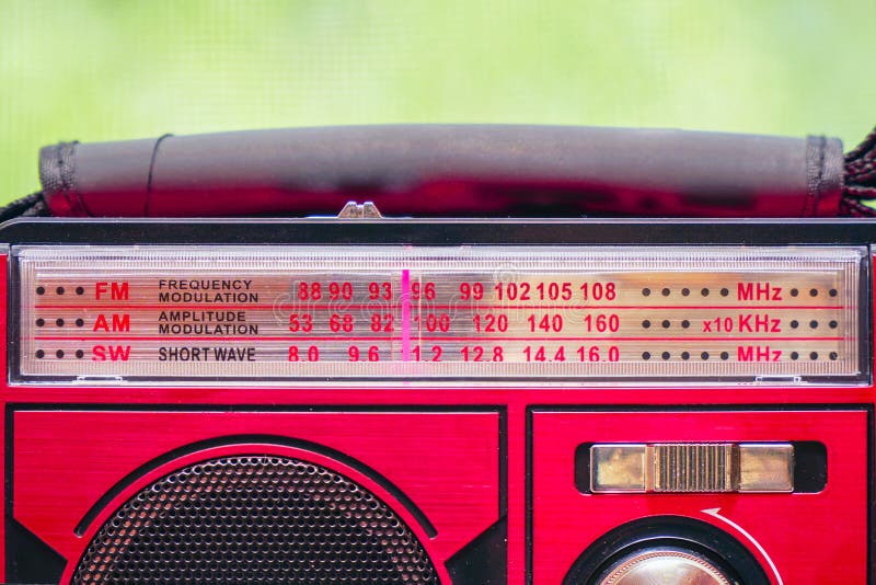 Old Radio with Analog Tuning Scale Stock Photo - Image of closeup ...