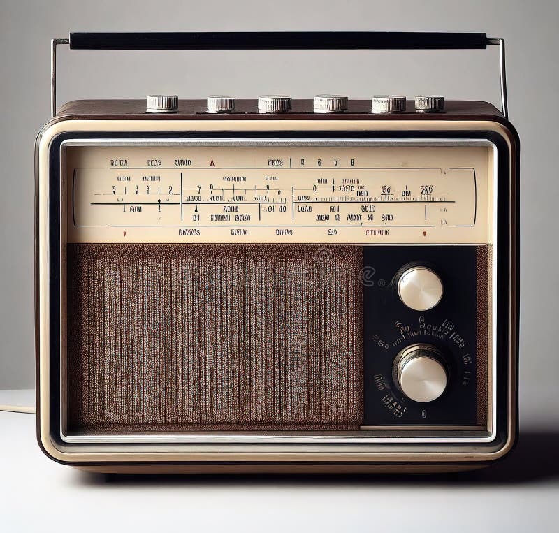 Old radio, retro design stock illustration. Illustration of radio ...