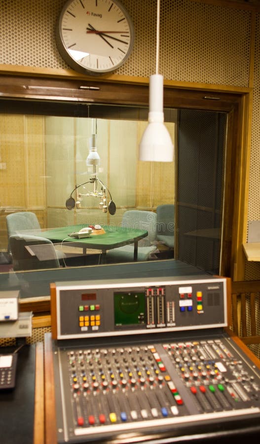Old radio studio inside stock photo. Image of interview - 21961626