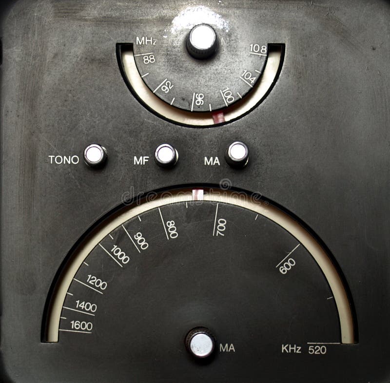 Old am radio tuner stock image. Image of electronics, radio - 6139167