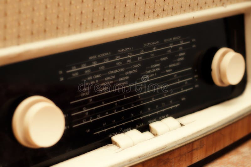 Old radio tuner stock photo. Image of news, dial, ancient - 32859718