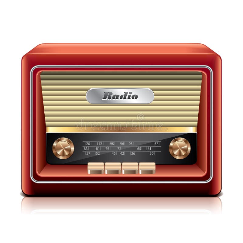Old Radio Vector Illustration Stock Vector - Illustration of device ...