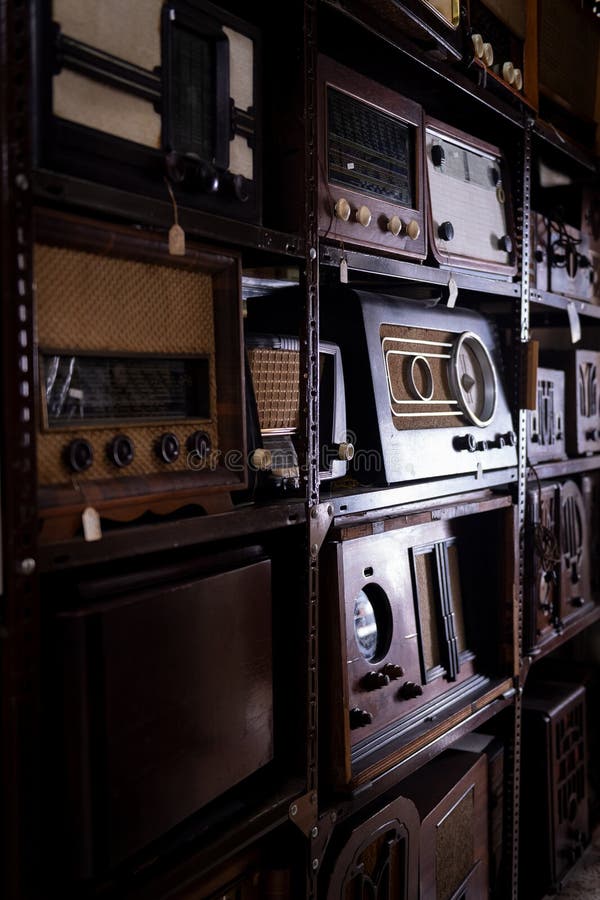 Old radios in retro style stock photo. Image of jukebox - 293325890