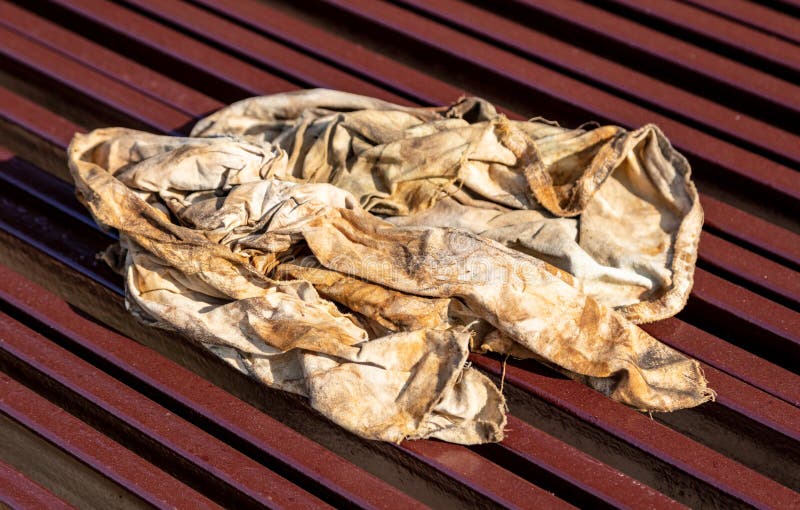 An Old Rag at a Construction Site Stock Photo - Image of household ...