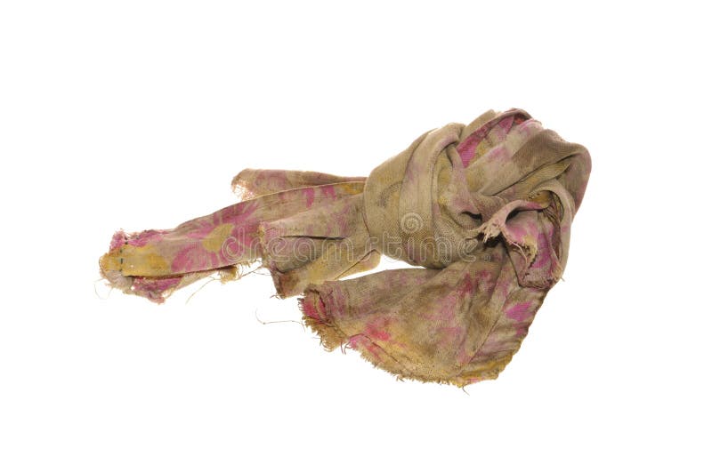 Old Rag Isolated on White Background Stock Photo - Image of clothes ...