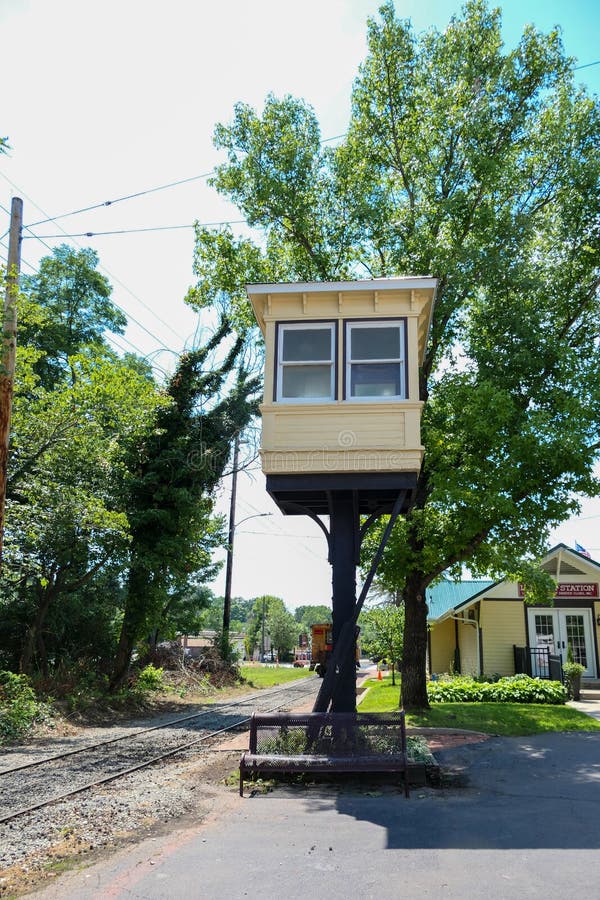 Old rail control tower stock photo. Image of rail, trains - 192001232