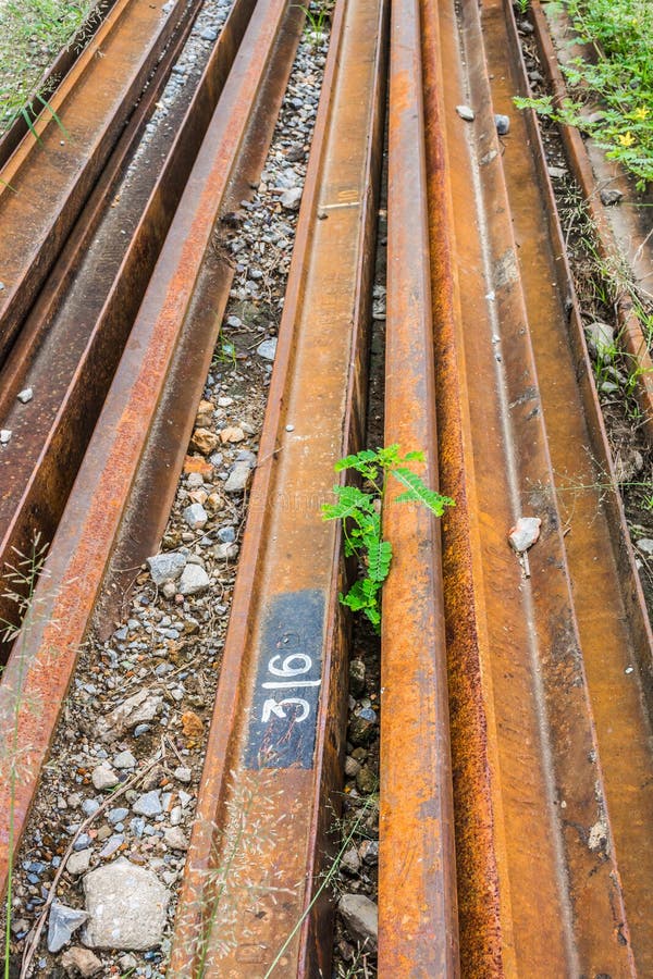 Old rail steel stock photo. Image of group, rust, rock - 47494688