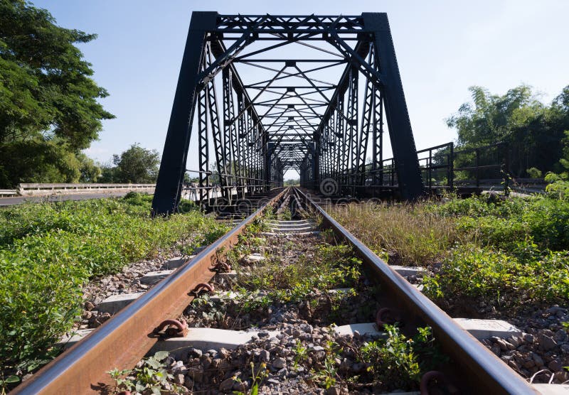 Old rail way bridge stock photo. Image of rail, iron - 53055528