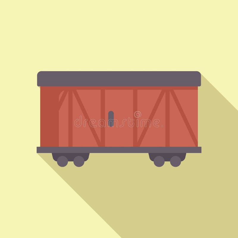 Old Railroad Cargo Wagon Standing on Rails Illustration Stock ...
