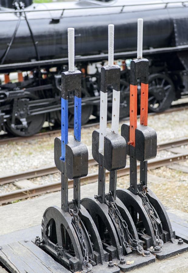 Old railroad switch stock image. Image of control, pull - 67771077