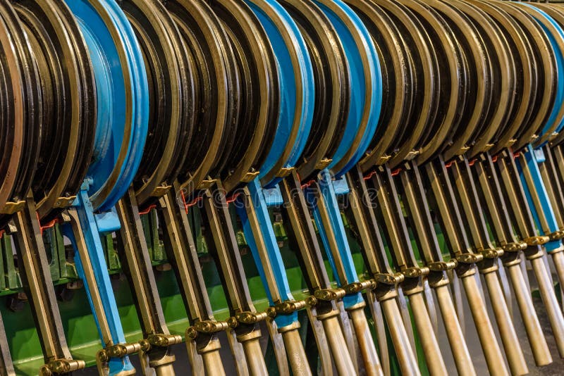 Old railroad switch levers stock image. Image of control - 96952865