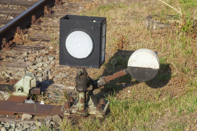 Old Railroad Switch with Rail Stock Image - Image of switches, sign ...
