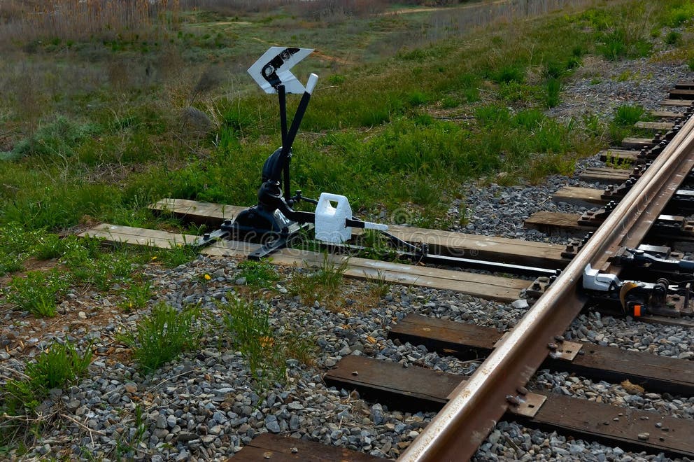 Old Railroad Switching Device Stock Photo - Image of sign, locations ...