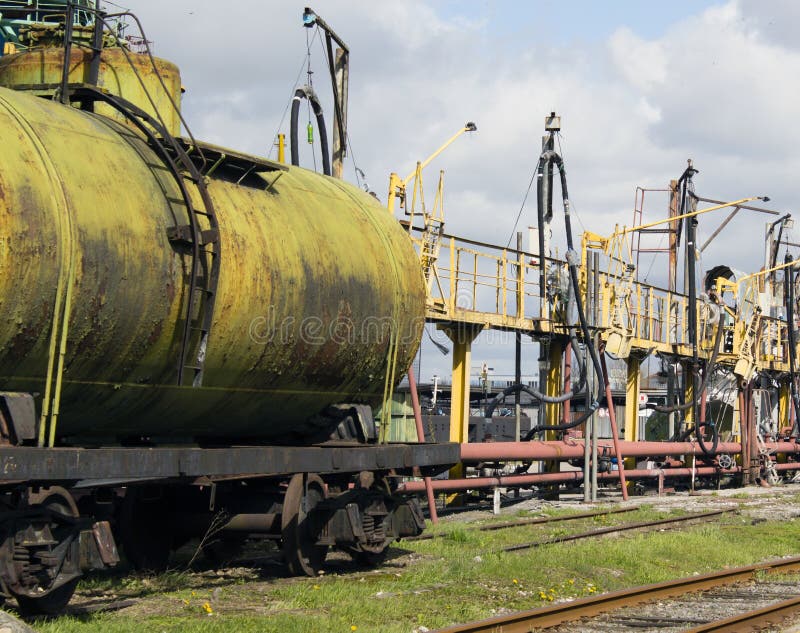 Old Railroad Tank. the Filling Complex Stock Image - Image of cargo ...