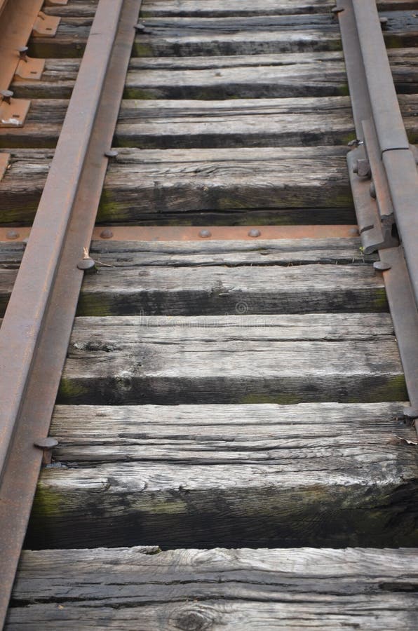 Old railroad track stock photo. Image of sleepers, details - 40621396