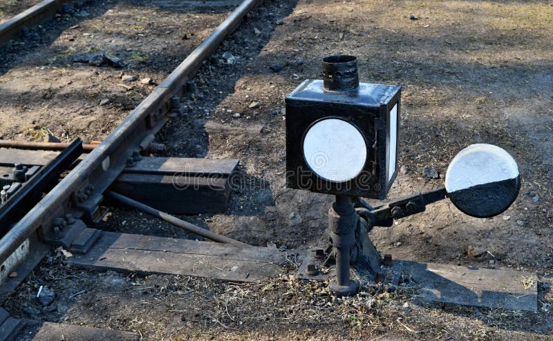 Antique Railroad Track Switch Manual Railroad Switch Hi Res Stock
