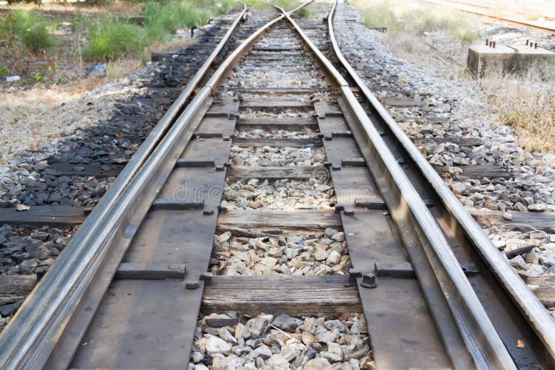 The old railroad tracks stock photo. Image of background - 58393624