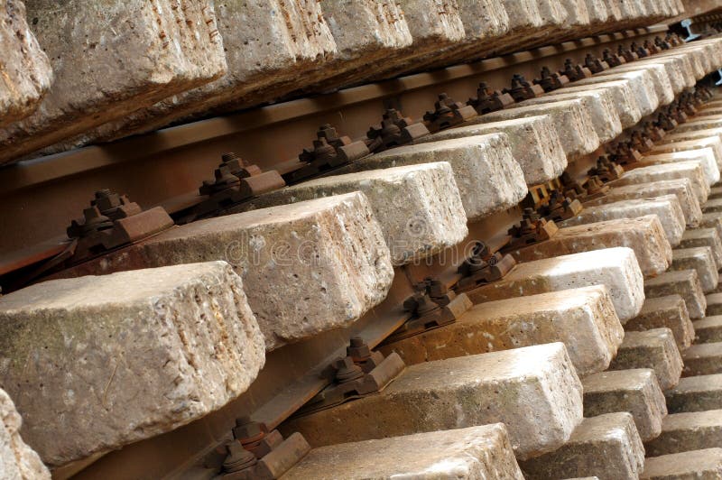 Old railroad tracks stock photo. Image of railroad, concrete - 41630298